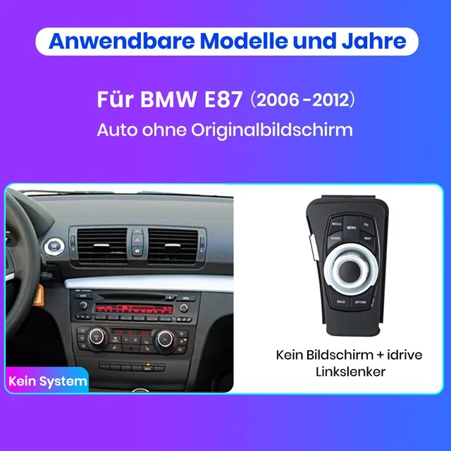 IDRIVE LINUX AUTORADIO GPS Navi Carplay SWC Für BMW 1er E81 E82 E87 E88 2006-12 EUR 246,99 ...