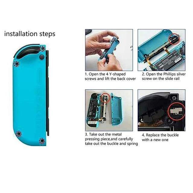 1PAIR METAL LOCK Buckle Latch Compatible With Nin-tendo Switch Joycon ...