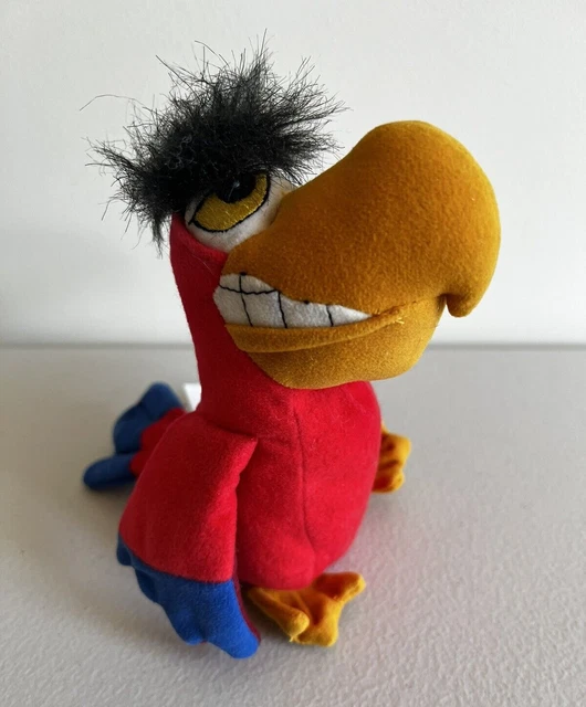 VTG DISNEY STORE Aladdin Iago Parrot Plush Bird Bean Bag Soft Toy ...