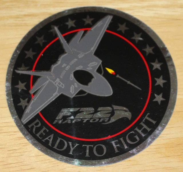 USAF US AIR Force Lockheed F-22 Raptor Reflective Sticker £5.00 ...