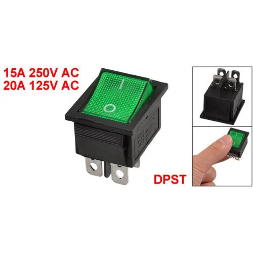 KCD4 DPST ON-OFF 4 Pin Terminals Rocker Boat Switch 15A/20A AC 250V/125V X6P8 EUR 7,97 - PicClick FR