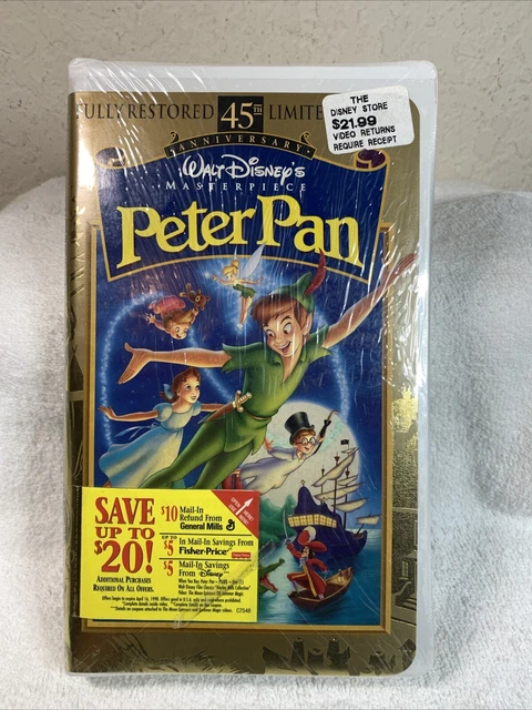 PETER PAN (VHS, 1998) 45th Anniversary Walt Disney Masterpiece *Factory Sealed* £45.11 - PicClick UK