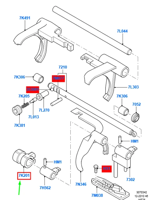 FORD RANGER T6 MK1 Gear Selector Fork Sleeve Assy NEW £58.00 - PicClick UK