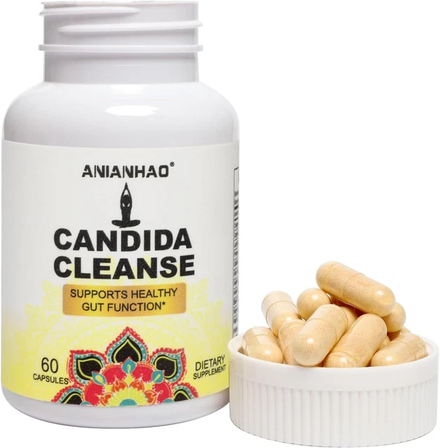 CANDIDA CLEANSE - Gut & Colon Support - 60 Capsules Cleansing Capsules ...