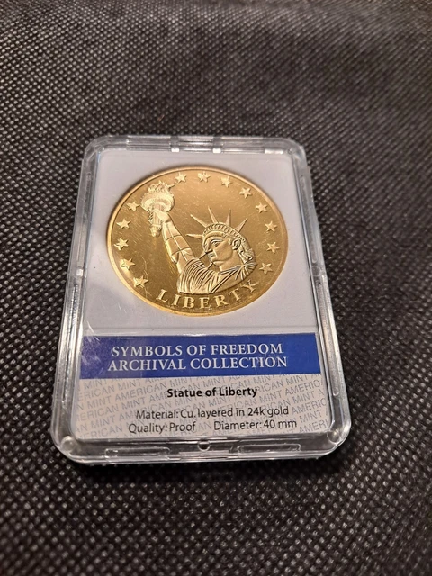 AMERICAN MINT SYMBOLS OF FREEDOM ARCHIVAL STATUE OF LIBERTY TOKEN ...