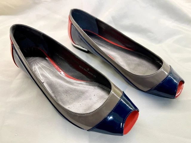 WOMEN'S M&S LIMITED Collection Multicoloured Peep-Toe Flat Shoes, UK ...