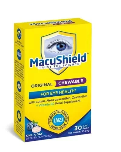 MACUSHIELD ORIGINAL BILBERRY Flavoured Chewable for Eye Health - 30 ...