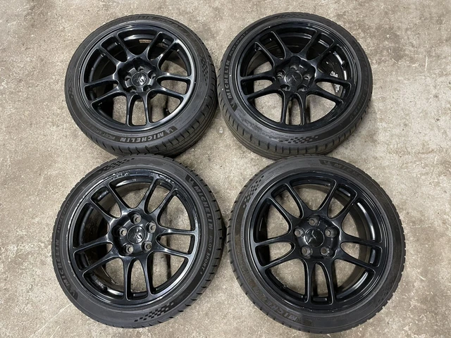 MITSUBISHI LANCER EVO 9 17” Oem Enkei Alloys Alloy Wheels 5x114.3 5x114 ...