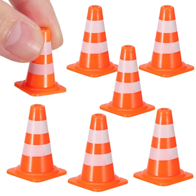 3 COUNT TRAFFIC Safety Cone Construction Toy Signs Cones for Sports ...
