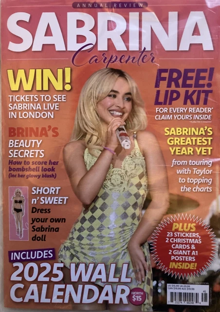 SABRINA CARPENTER 2024 ANNUAL REVIEW Magazine & 2025 SABRINA CALENDAR ...