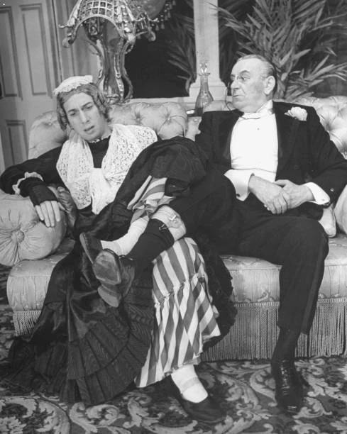 ACTOR JOSE FERRER performing in scene from play Charley's Aunt 1940s ...