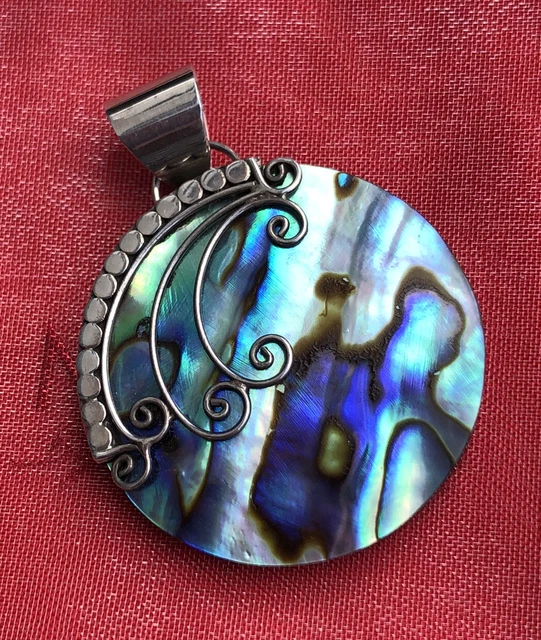 PENDENTIF NACRE ABALONE Avec Rosace En Argent 925 EUR 45,00 - PicClick FR