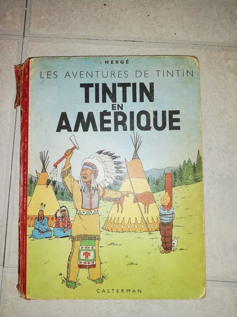 RARE BD Tintin Herge Tintin En Amerique Dos Rouge Casterman 1951 Tome 3 ...