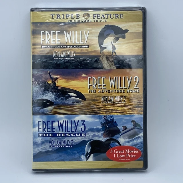 FREE WILLY/FREE WILLY 2/Free Willy 3 DVD, 2006, 2-Disc Set, Dual Side ...