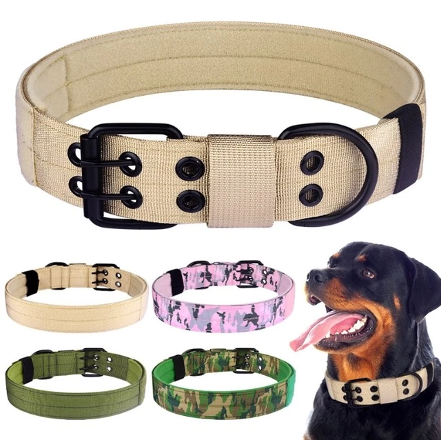 TACTICAL PET DOG Collar Heavy Duty Military Service Canine Training ...