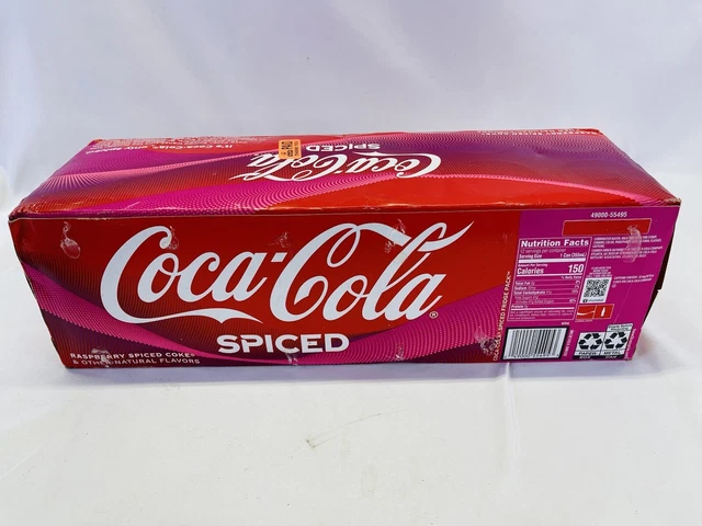 NEW COCA-COLA RASPBERRY Spiced Flavored Soda 12 Pack 12 Fl Oz (12-355 ...