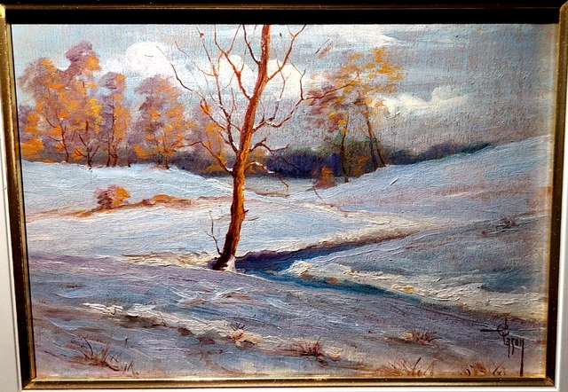 PITTORE -CARLO VASON PITTORE VENETO XIX-XX SECOLO 'NEVICATA SUL CADORE ...