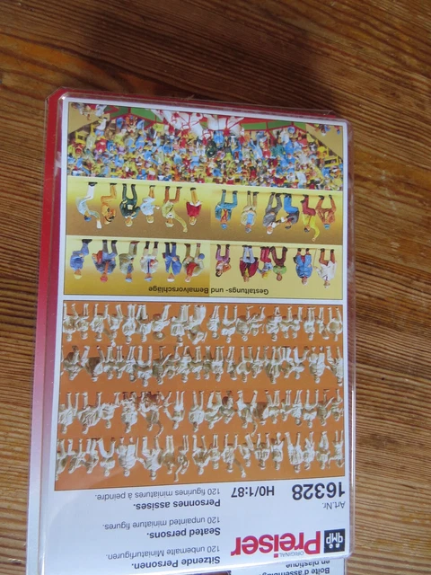 PREISER H0 16328 sitzende Personen in OVP unbemalt 120 Stück EUR 19,00 ...