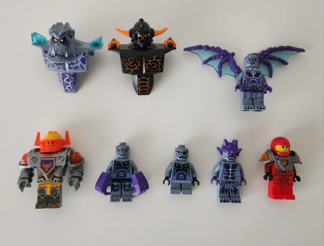 LEGO NEXO KNIGHTS minifigures: Axl Harpy Reex Roog Macy Stone Stomper ...
