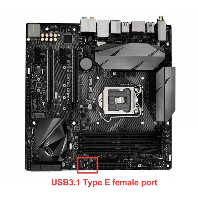 USB 3.1 TYPE C Front Panel Header Extension Cable With Nut Design ...