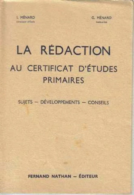 TO THE PRIMARY Education Certificate the Editor | Ménard I. And G ...