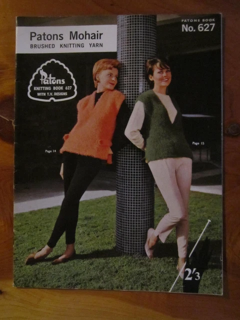 VINTAGE KNITTING PATTERN Book Patons Mohair No. 627 Great **** Must See ...