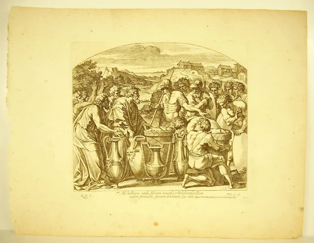 ABRAHAM MELCHISÉDEK ROI de Salem La Bible Nicolas Chaperon 1649 Raphaël ...