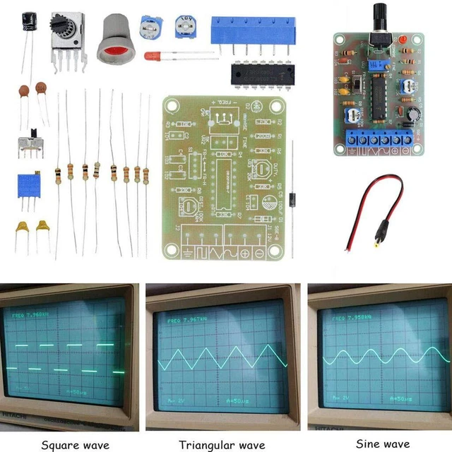 SIGNAL GENERATOR MODULE Monolithic Function Waveform ICL8038 DIY Kit ...