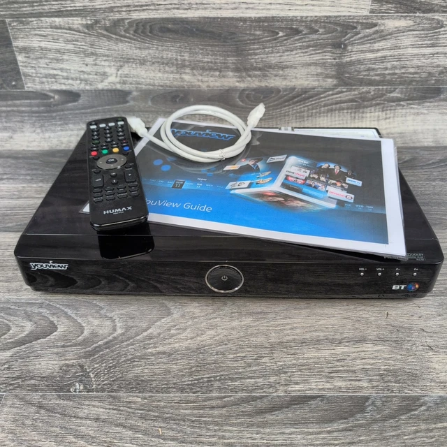 BT HUMAX DTR-T1000 YouView Freeview+ HD 500GB Twin Tuner Recorder Box ...