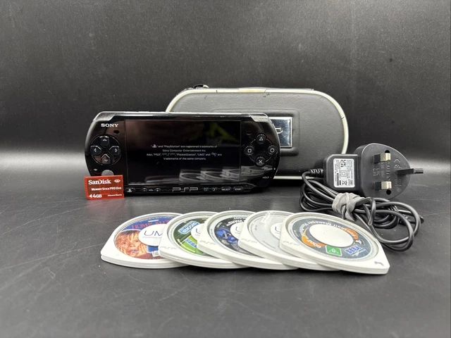 SONY PSP-3003 BLACK Handheld Console - Bundle - 4GB Card 4 Games ...