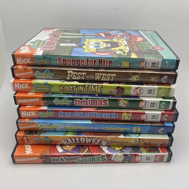 NICKELODEON SPONGEBOB SQUAREPANTS DVD Lot of 6, Sponge Bob Square Pants ...