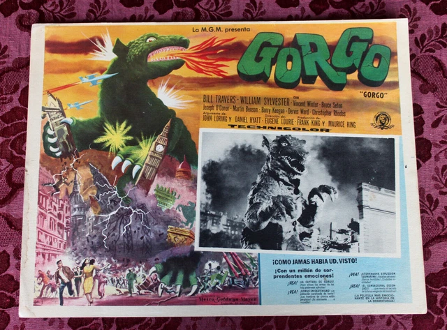 1961 GORGO HORROR MONSTER Bill Travers SCI-FI ORIG MEXICAN LOBBY CARD ...