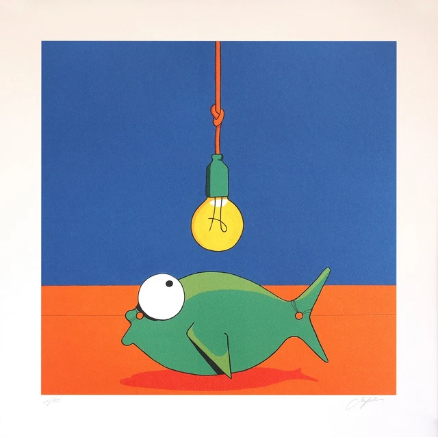 ANDREA S N Rare Serigraph Pop Colour Lights & Lace Up 50x50 CM Limited ...