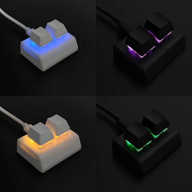 2-KEY KEYPAD MECHANICAL Keyboard DIY Custom USB Copy Paste Shortcut ...