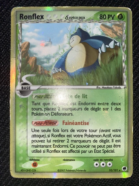 CARTE POKÉMON RONFLEX 10/101 Holo espèces delta - Ile des dragons Bloc ...