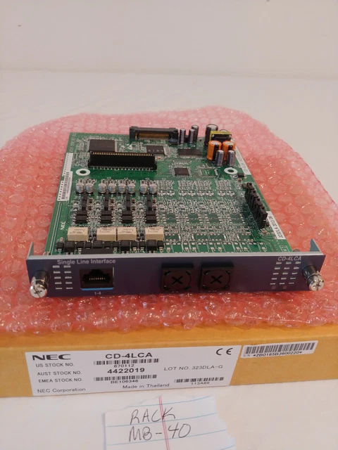 NEC UNIVERGE CD-4LCA 4 Port Single Line Telephone Interface Card Blade ...