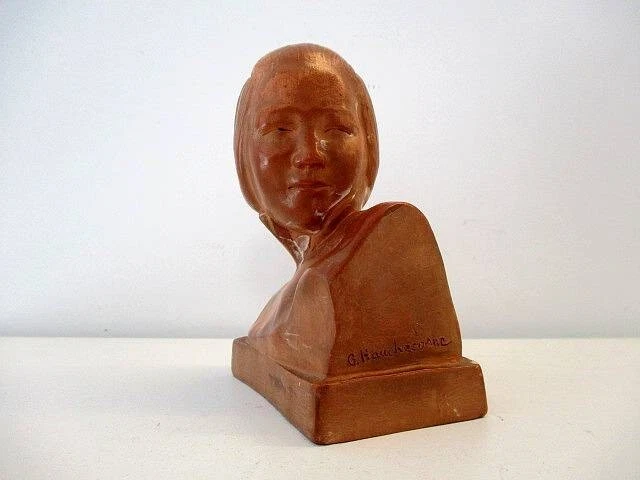&GASTON HAUCHECORNE - (1880-1945)" Beau sujet en terre-cuite EUR 95,00 ...