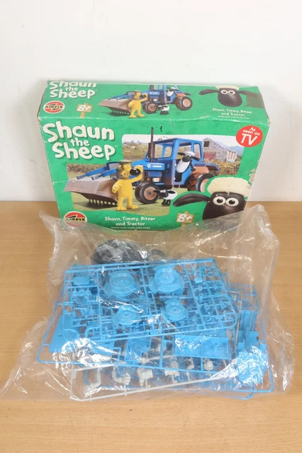 AIRFIX SHAUN THE Sheep Timmy Bitzer & Tractor Model Kit Boxed Rare ...