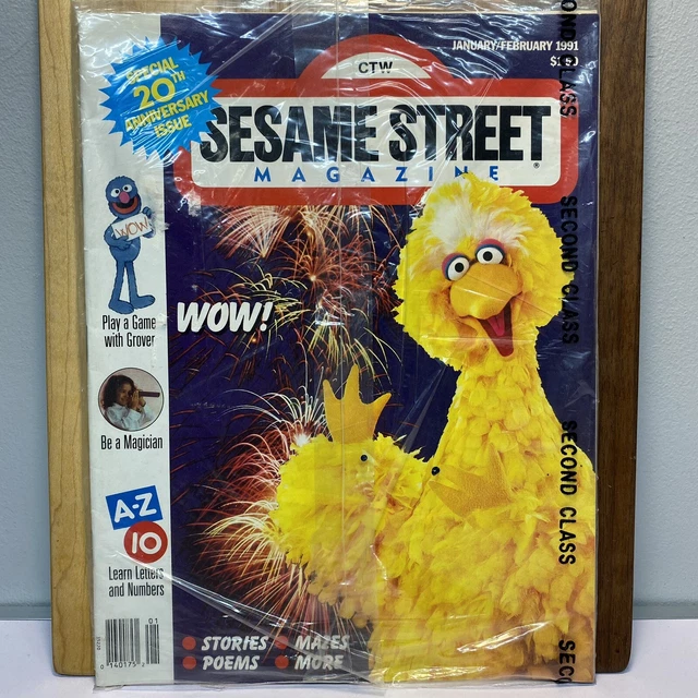 1991 SESAME STREET Magazine & Parents Guide 20th Anniversary January ...
