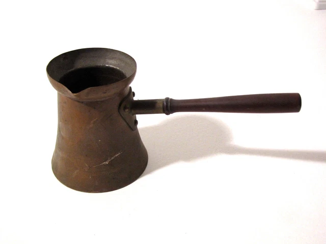 KARL RAICHLE MEERSBURG Kupferkanne mit Holzgriff Mokkakanne Art déco ...