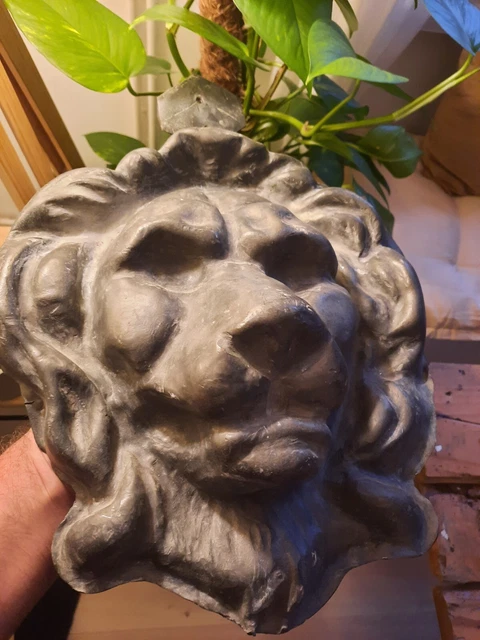 TRÈS RARE ÉLÉMENT de faitage, Mascaron à tête de Lion en plomb FRANCE ...