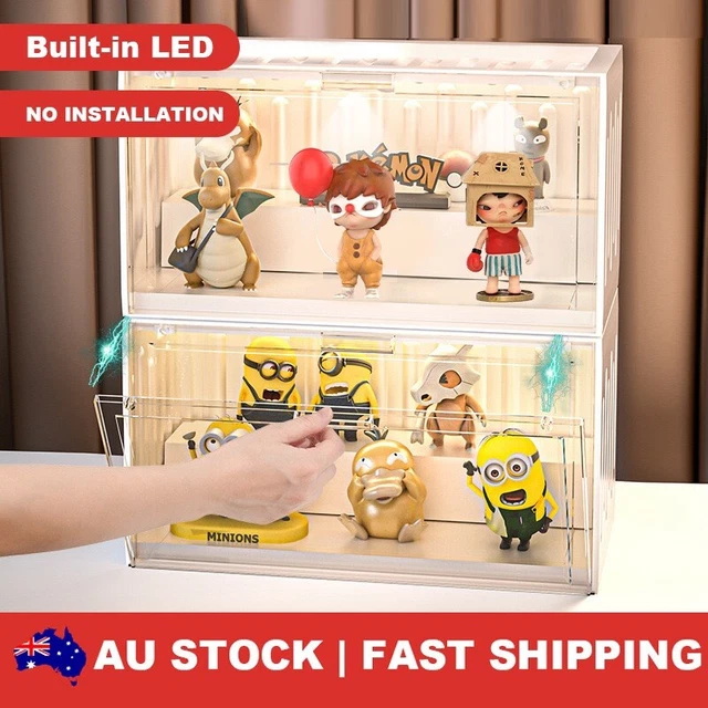 PREMIUM ACRYLIC DISPLAY Case LED Box For Pop Mart/Lego/Funko Pop Mini ...