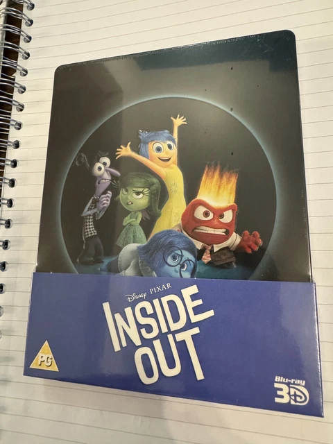 INSIDE OUT DISNEY Pixar 3D BLU RAY STEELBOOK UK Release NEW & SEALED ...
