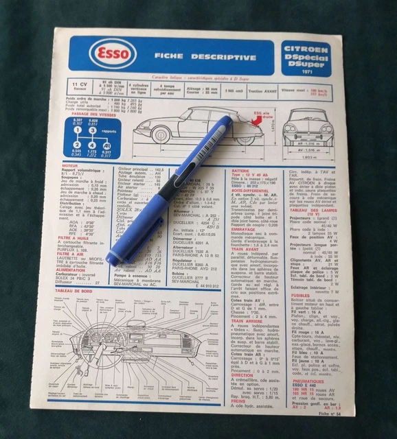 FICHE DESCRIPTIVE REVUE technique et plan de graissage Citroën DS ...