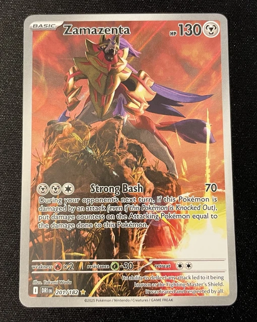 ZAMAZENTA 201/182 ILLUSTRATION Rare IR Destined Rivals Pokemon TCG Card ...