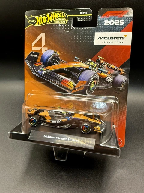 LANDO NORRIS 2025 F1 Hot Wheels Premium McLaren #4 New 1:64 Diecast $46 ...