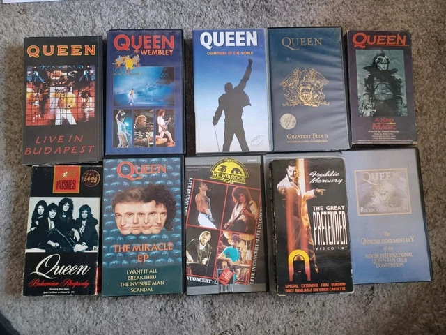 QUEEN - 10 VHS Video Collection Magic Live Concerts Fan Club Bohemian ...