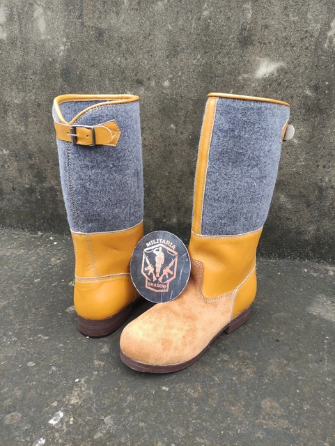 WW2 GERMAN WINTER Marching Boots Real Wool And Leather Boot Leather ...