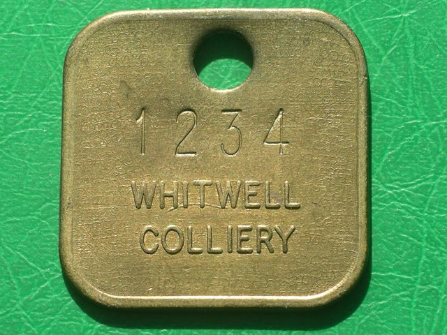 WHITWELL COLLIERY NORTH Derbyshire two sided pit check miners coal ...