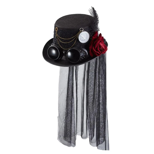 STEAMPUNK TOP HAT Gothic Vintage Head Gear Headwear Costume Accessories ...